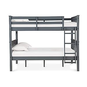 Dorel Living Moon Full Over Full Bunk Bed with USB Port, Gray