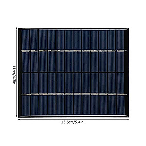 Yosoo Solar Panel Battery Charger, 2W 12V DIY Polycrystalline Silicon Solar Panel High-Efficiency Module Good Sealing Mini Solar Panel for Solar Light Science Project Charging