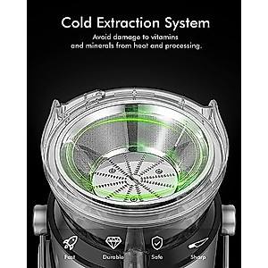 Juicer Machine, SiFENE 1300W(Peak) Moto Larger 3.2" Mouth Centrifugal Juicer Extractor Maker, Juice Squeezer for Whole Fruits and Vegetables, Dual Speeds,Easy to Clean, BPA Free