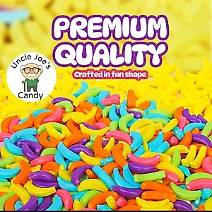 Uncle Joes Hard Banana Runts Candy, Bulk Pack in Resealable Bag, 2 lb - Perfect Joy Ride Candy for Banana Candy Lovers