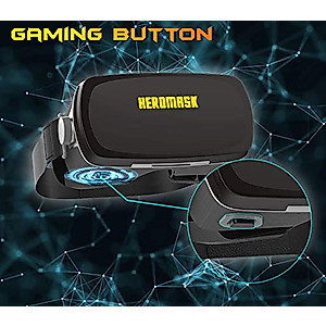 VR Headset with Controller - Virtual Reality Gaming - 3D Glasses Compatible with iPhone 11 XR Samsung Galaxy s10 Xiaomi mi 9. Apple & Android Phone- Professional VR Goggles with Button- Heromask PRO