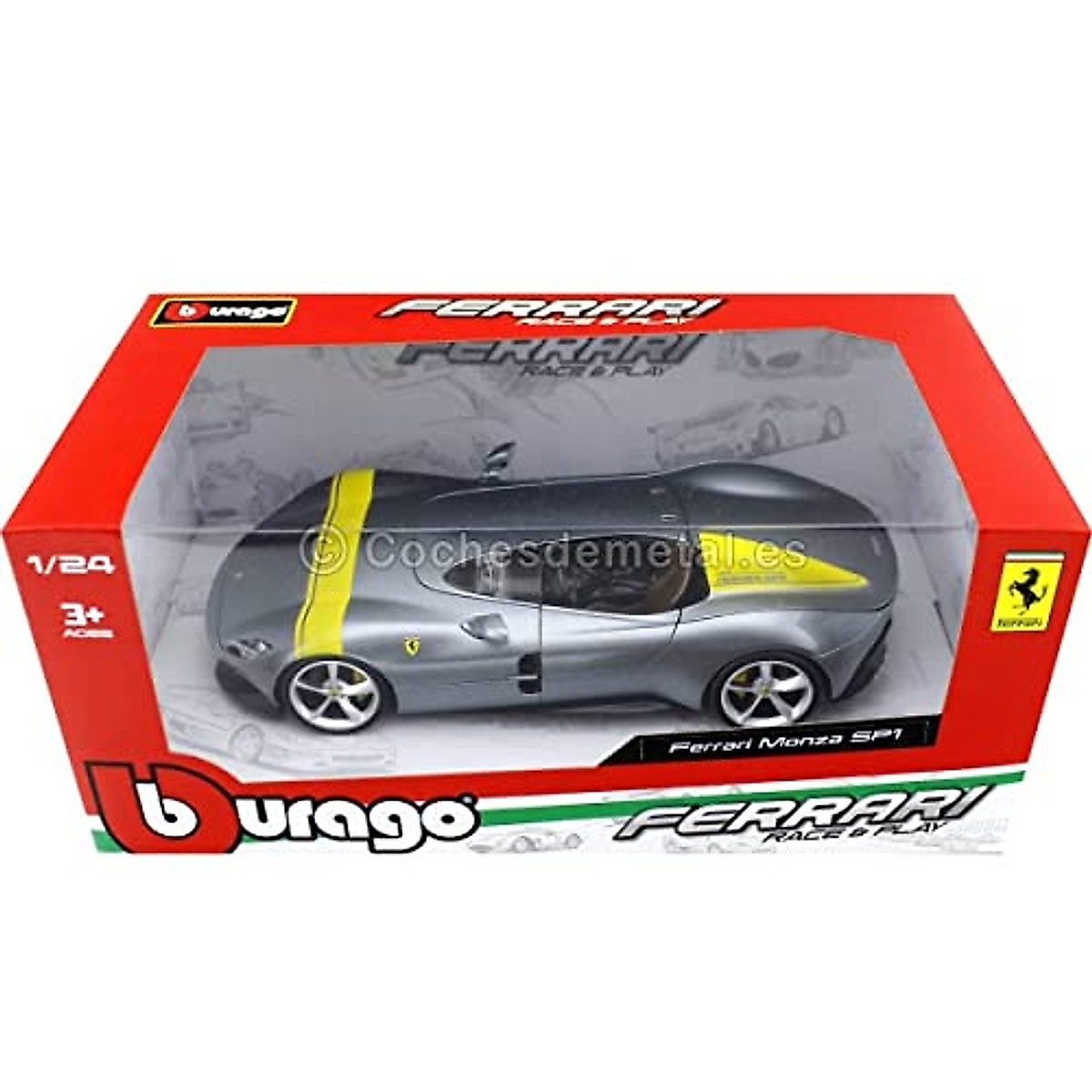 Bburago 1:24 R&P Ferrari Monza SP-1 - Grey