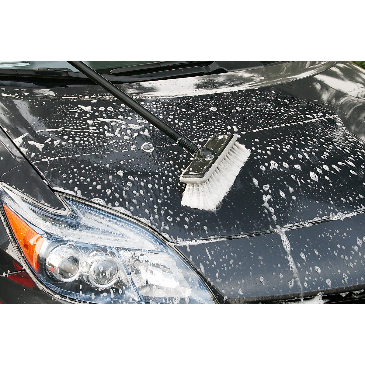 Carrand 93053 Deluxe Car Wash 8" Wash and Jet Dip Brush with 48" Handle