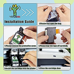 YATUNINK Remanufactured Ink Cartridge 275 and 276 Replacement for Canon 275XL and 276XL 275 XL 276 XL Black Color Ink Cartridges for Canon Pixma TS3522 TS3520 TS3500 TR4720 TR4700 Printer Ink (2 Pack)