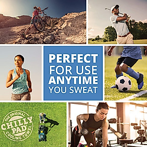 FROGG TOGGS Chilly Pad, Instant Cooling Towel, long lasting, reusable, Sports and Outdoors Poly Vinyl Alcoho Neck Towel 33x13, Hivis Lime Green