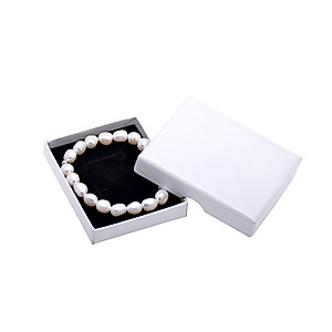 Cultured Freshwater Baroque Pearl Stretch Bracelet 7 Inch, 8-9 mm/Natural White Color