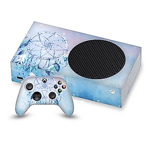 Head Case Designs Officially Licensed Simone Gatterwe Blue Dreamcatcher Art Mix Vinyl Sticker Gaming Skin Decal Cover Compatible With Xbox Series S Console and Controller Bundle