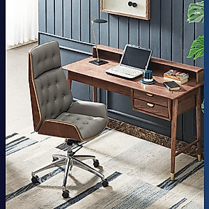 BZLSFHZ Executive Massage Ergonomic Swivel High Back Thick Cushion PU Leather Office Chair