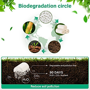 Envfender Compostable Trash Bags 4 2.6 Gallon Drawstring Biodegradable Trash Bags 100% Compost Small Trash Bags for Kitchen Bathroom Office ASTM D6400 BPI Certified Green