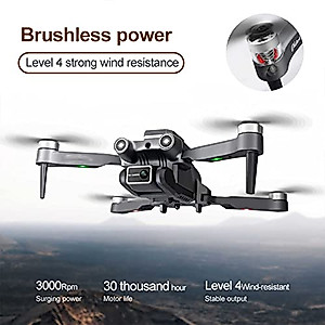 Hedgx Gps Drone with 4k Camera for Adults, Rc Quadcopter with Auto Return, Follow Me, Brushless Motor, Circle Fly, Route Fly, Altitude Hold, Headless Mode, Gift for Family