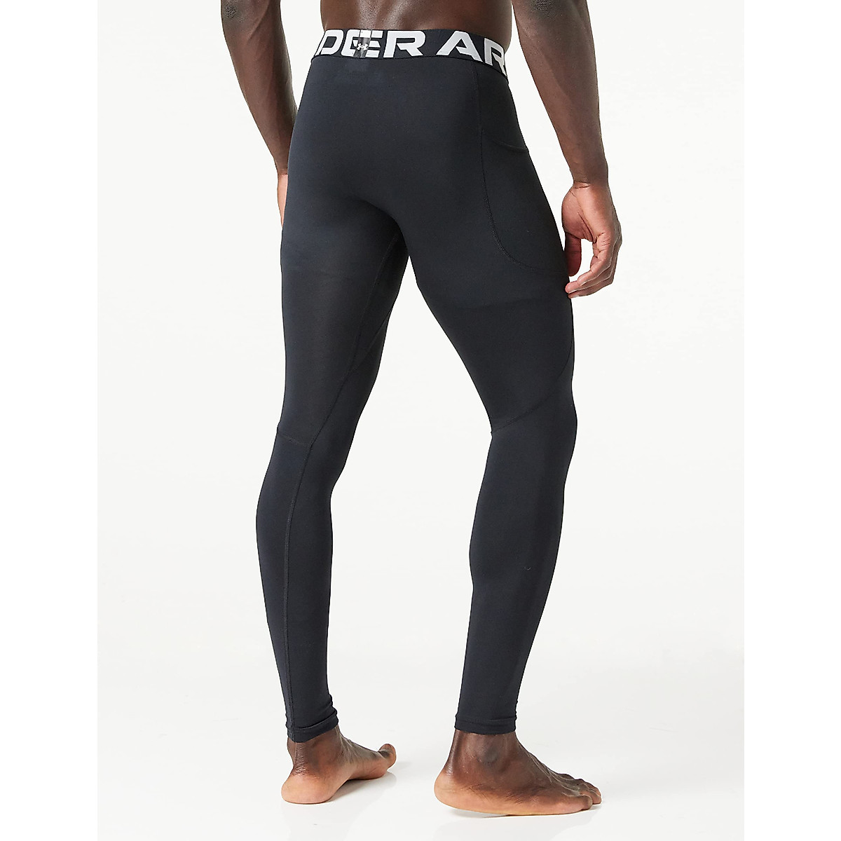 Under Armour Men's ColdGear Armour Leggings - 1366075-001 - Black/White - 4XL