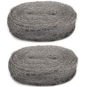 60FT Steel Wool Fill Fabric Roll, Coarse Wire Wool Hardware Cloth DIY Kit, Gap Blocker to Keep Annoying Animals Away from Holes/Wall Cracks/Siding/Pipeline/Vents in Workshop/House/Garage