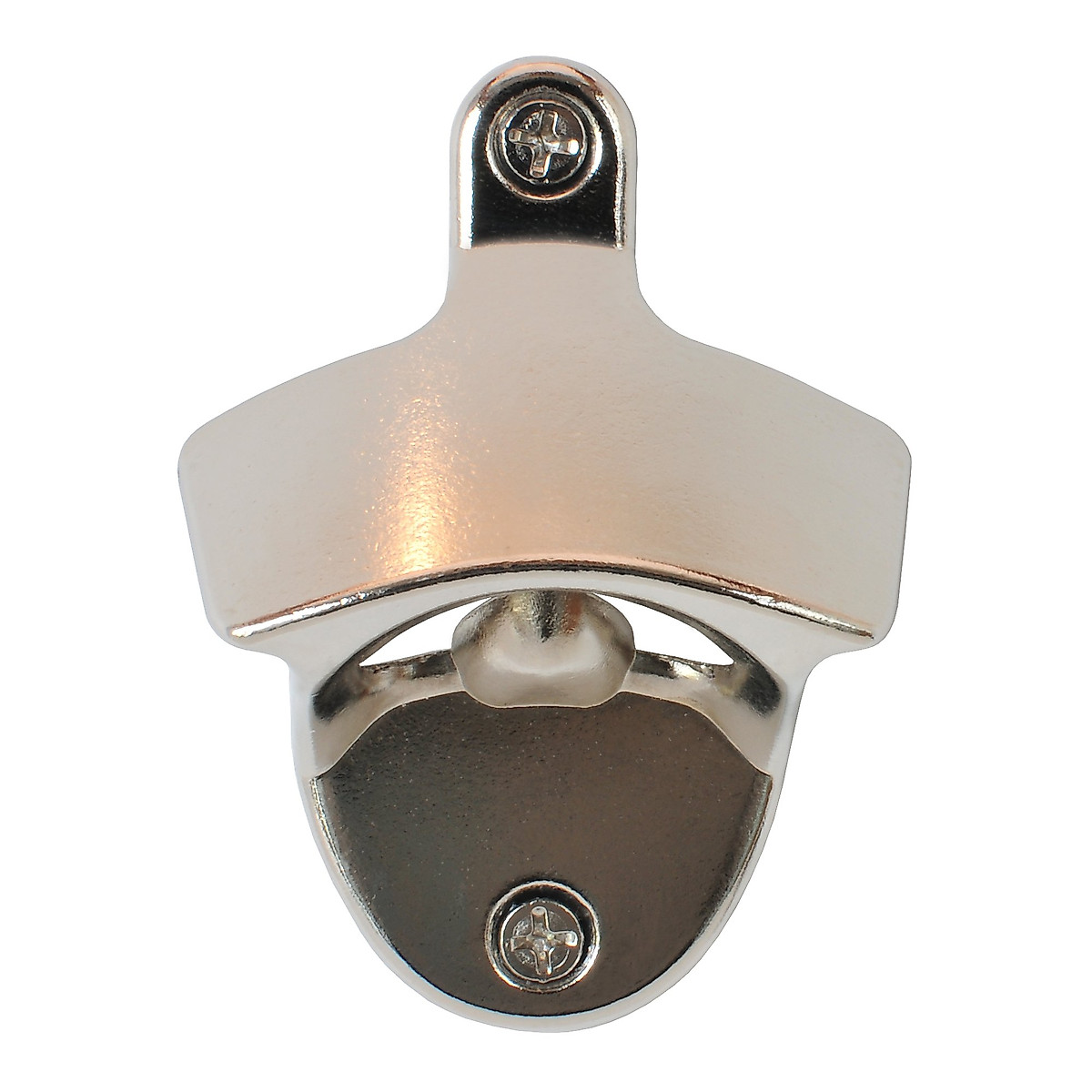 Metal Beer Bottle Opener Wall Mounted With Magnetic Cap Catcher - Stainless Steel Finish For Indoor or Outdoor Use