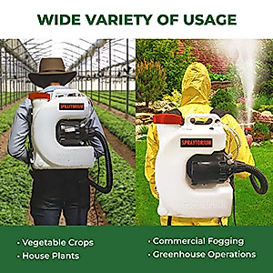 PetraTools Electric Disinfecting Fogger Backpack Sprayer - 4 Gallon Mist Blower with Extended Commercial Hose for Sanitation Spraying & Pest Control - Disinfection Fogger (Backpack Sprayer)
