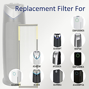 3 Packs FLT4825 HEPA Replacement Filter B, Compatible with Guardian FLT4825 Air Purifier AC4825 AC4300 AC4800 AC4900 AC4850, 3 True HEPA Filter & 6 Carbon Pre-Filters