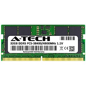 A-Tech 32GB RAM Compatible for ASUS ROG Zephyrus G14 GA402RK-L8133W Gaming Laptop | DDR5 4800MHz PC5-38400 SODIMM 2Rx8 1.1V 262-Pin Non-ECC SO-DIMM Memory Upgrade