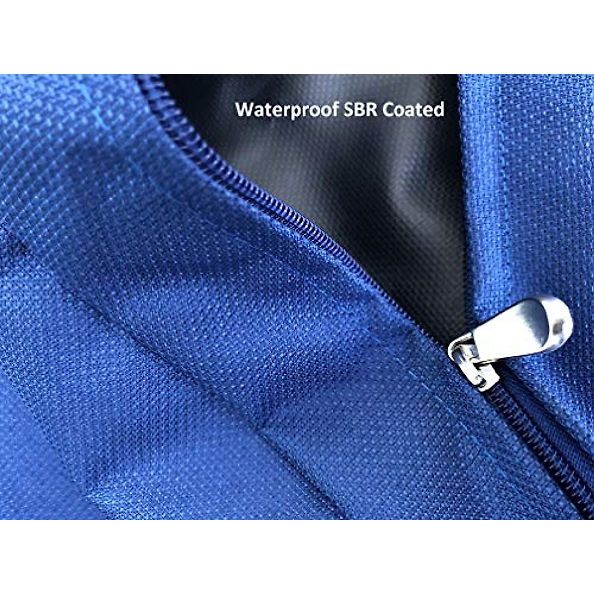 QQbed 2 Pack Outdoor Patio Chair Water-Resistant Cushion Pillow Seat Covers in Navy Blue Color 20"X18"X4" - Replacement Covers Only