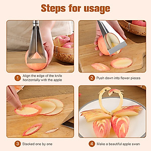 Stainless Steel Fruit Carving Knife - V Shape Channel Knife Tool, Fruit & Vegetable DIY Carving Tool, Food Carving Mold Carving Tool Kitchen Accessories for Home Kitchen DIY Platter Tray Decoration