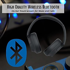 Sony Wireless Noise Cancelling Headphones - Over The Ear Bluetooth Headset with Mic for Phone-Call – Black + NeeGo 3.5mm Headphone Extension Cable, 10ft