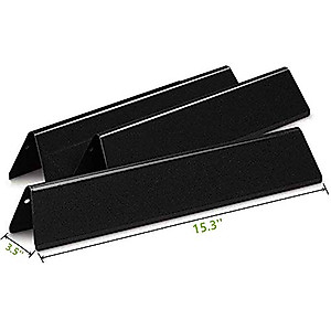 Hongso 18" Burner Tubes 69785 and 15.3" Flavorizer Bars 7635, 17.5" Cast Iron Grill Grates 7637 Replacement Parts for Weber Spirit 200 Series, Spirit E S 200 Series Gas Grill, with Up Front Controls