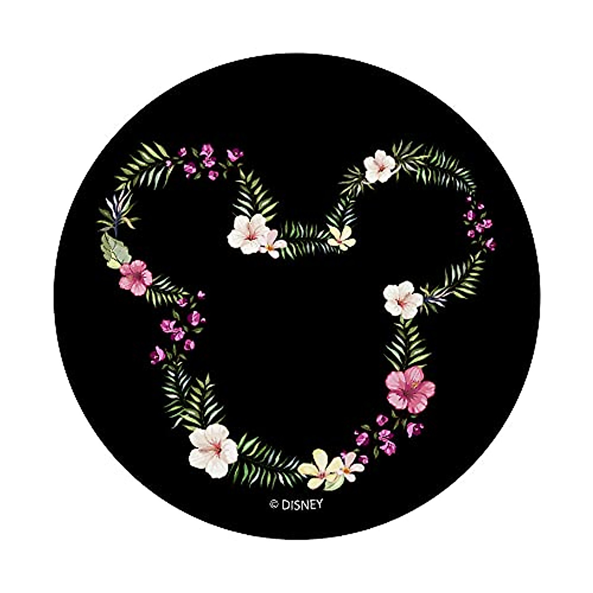 Disney Mickey & Friends Mickey Hawaiian Floral Outline Ears PopSockets Swappable PopGrip
