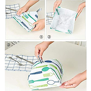 Pack-of-4 Insulated Food Cover Foldable Thermal Food Covers Aluminum Foil Keep Food Warm, Keep Bugs and Dust Isolated, Waterproof Coat, 3 Sizes: 50cm,35cm,20cm