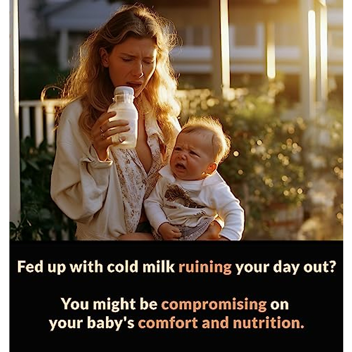 Portable Bottle Warmer: Instant Breastmilk & Formula Heating, Brew Your Baby's Milk for Travel, Digital, Fast, Battery Powered