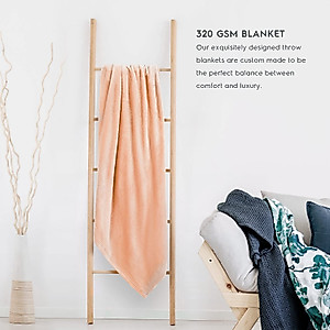 Tafts Throw Blankets - Ultra Plush 320GSM - Soft, Ultra Comfy, Fluffy and Fuzzy - Plush Blankets and Throws for Couch, Bed & Living Room - All Seasons - Blankets Twin Size - Pale Blush
