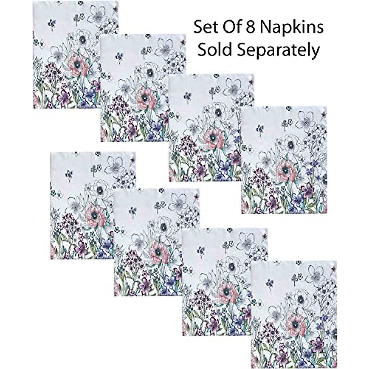 Newbridge Garden Breeze Easter Bordered Fabric Tablecloth - Sweet Pastel Spring Floral Easy Care Stain Resistant Fabric Tablecloth, 60” x 84” Oval