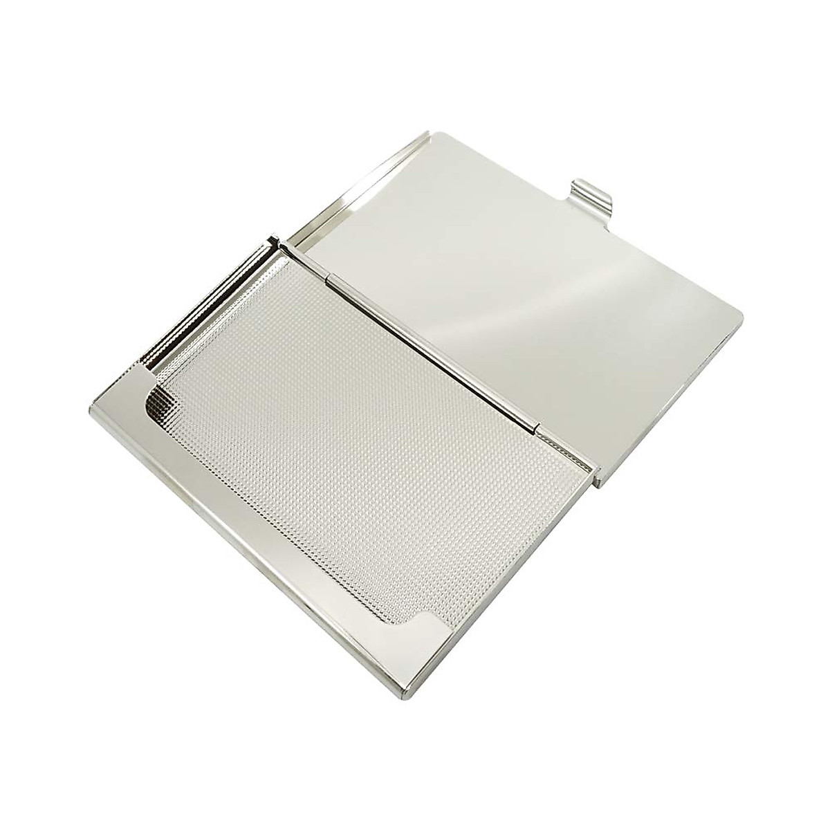 Mother of Pearl Business Card Case Credit Id Name Holder Travel Wallet Art Painting Design Metal Stainless Steel Engraved Slim Purse Pocket Cash Money Wallet (Almond Blossom)