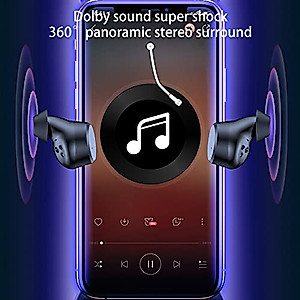 Wireless Bluetooth Headset 5.1 Ear Plug Sports Business Dual Ear Power Display Fingerprint Control Intelligent Noise Reduction HiFi Sound Quality