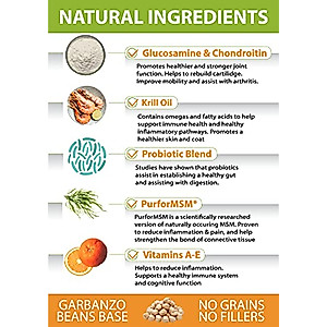 Googipet 10 in 1 Dog Multivitamin with Dog Probiotics for Gut Health, Dog Vitamins and Supplements with MSM & Glucosamine for Dogs Hip & Joint Support - Chondroitin & Omega 3 Fish Oil for Skin & Coat