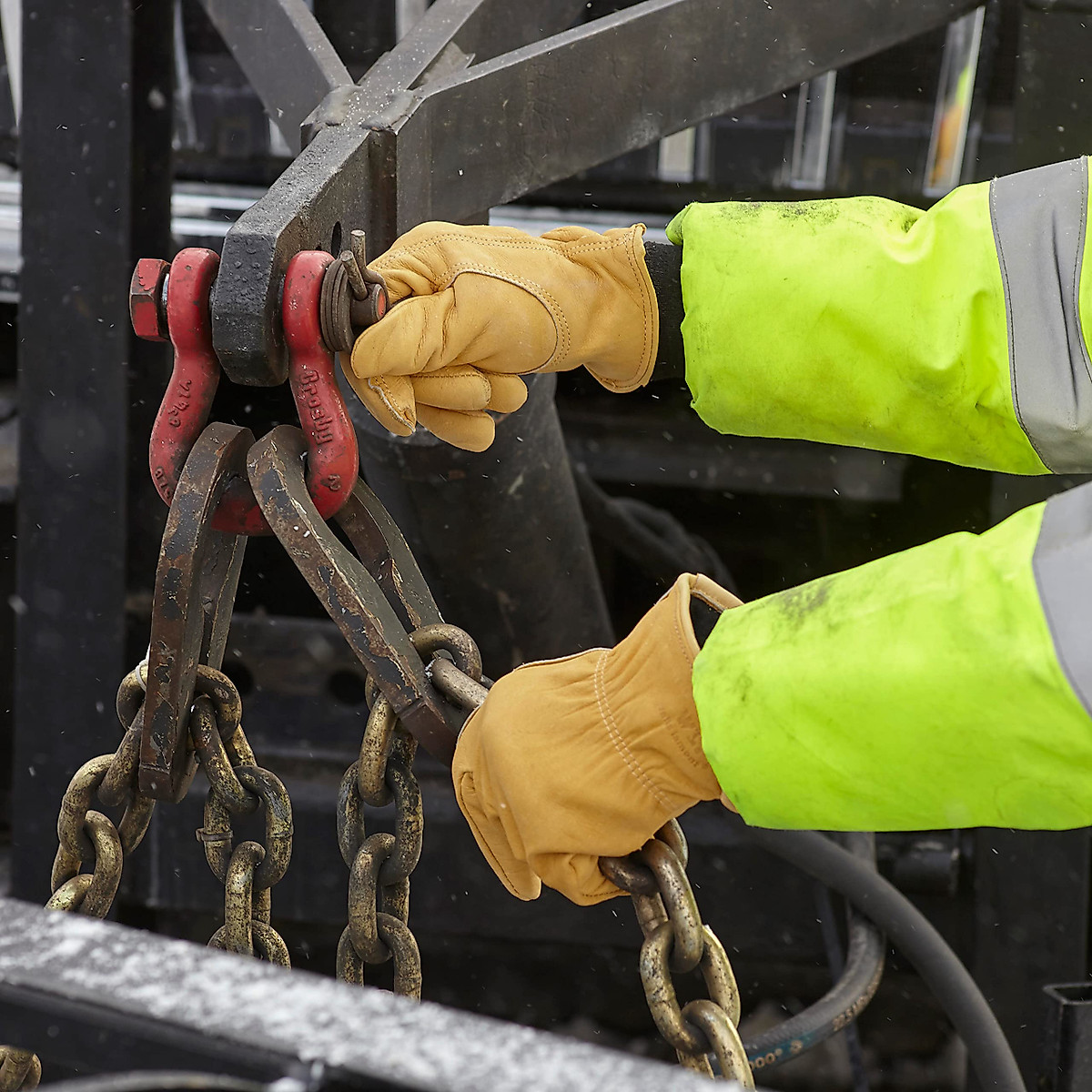 Men's Fleece-Lined Thinsulate Winter Leather Work Gloves, XXX-Large (Wells Lamont 1108), Saddletan