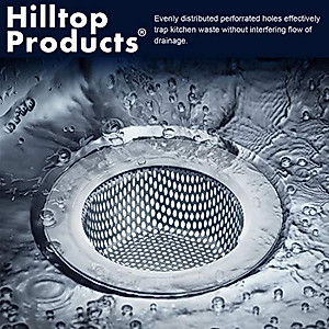 2 Pack - 4.5" Top / 3" Basket - Kitchen Sink Drain Strainer Large Basket Food Catcher. Stainless Steel