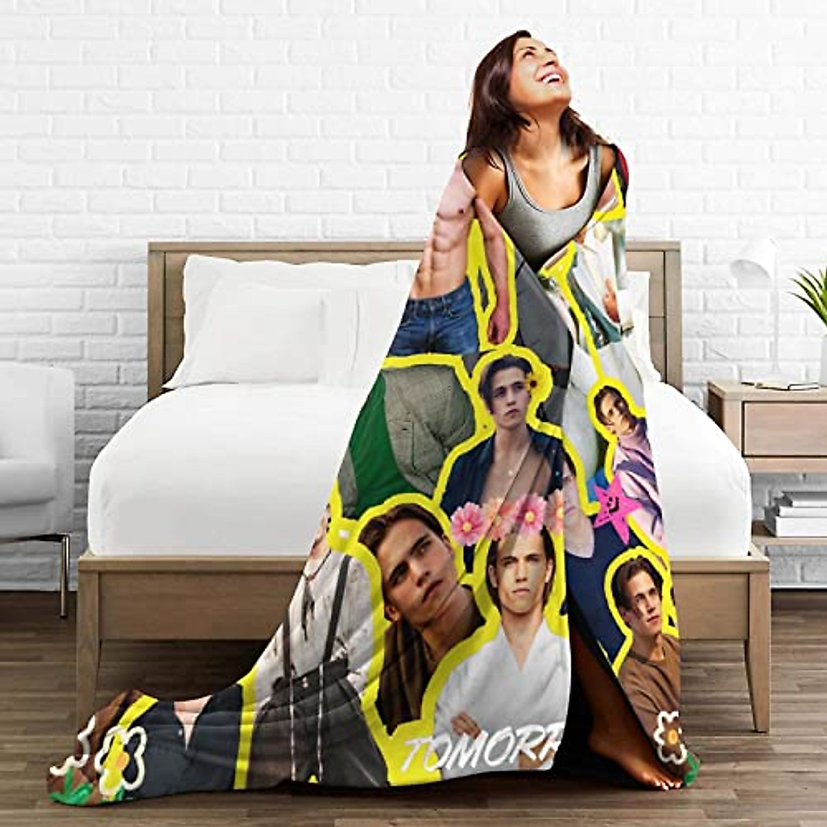 Blanket Tanner Buchanan Soft and Comfortable Warm Fleece Blanket for Sofa,Office Bed car Camp Couch Cozy Plush Throw Blankets Beach Blankets