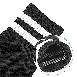 Aoneky Big Kids age 8+ and Youth Long Soccer Socks (Black)