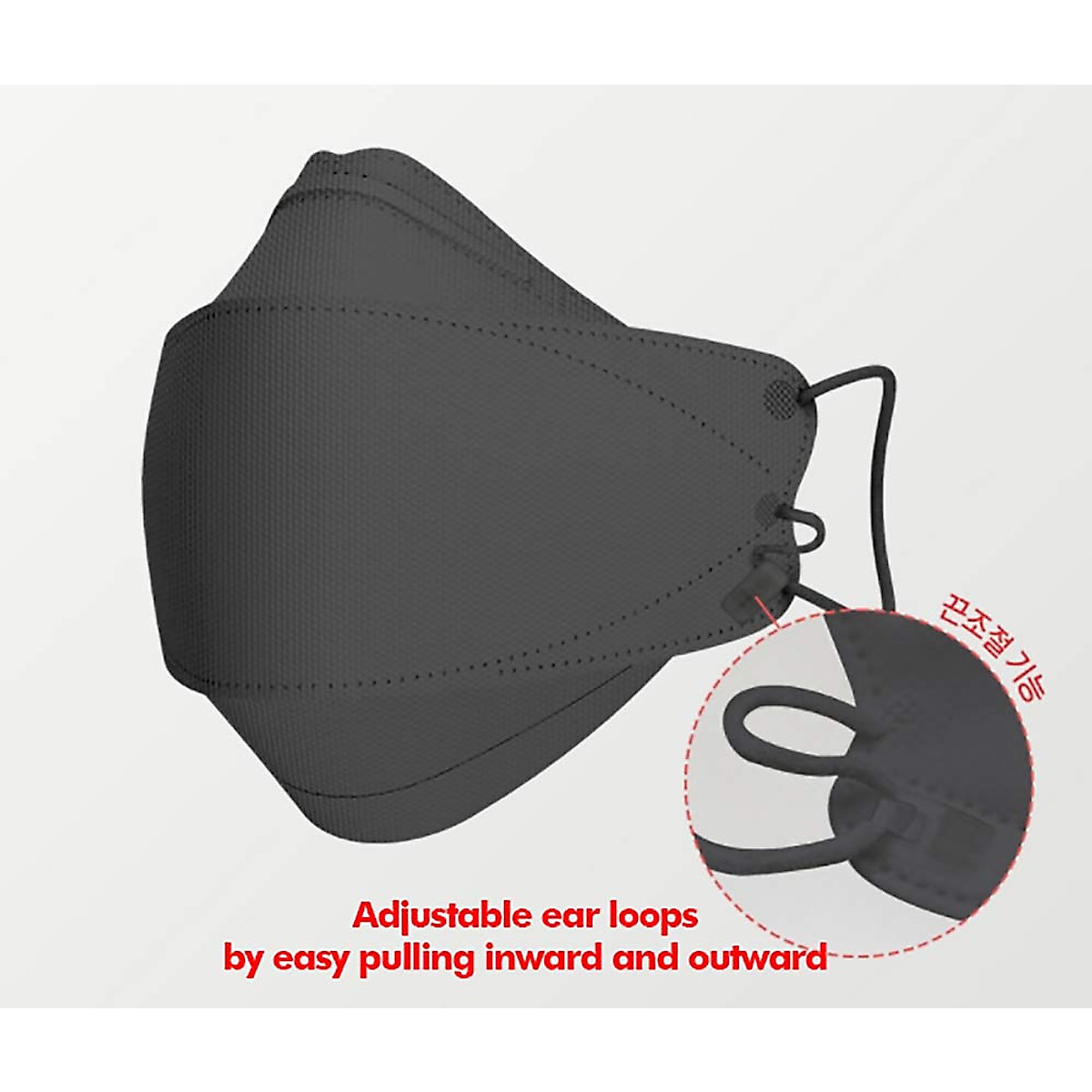 CleanTech (Pack of 10 [EverGreen CleanTop] (Adjustable Strap) 4-Layers Premium Filters (KF94 Certified) Face Mask Protective Disposable Safety Dust Covers (Adults) Individual Packaged - Black Large