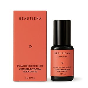 All New Professional Eyelash Extension Glue by BEAUTIENA – 7 Weeks Retention 1.0-2.0 Secs. Drying Time Semi-Permanent Long Lasting Lash Glue Eyelash Glue 0.17 Oz. (5ml) / Never for Self-Application
