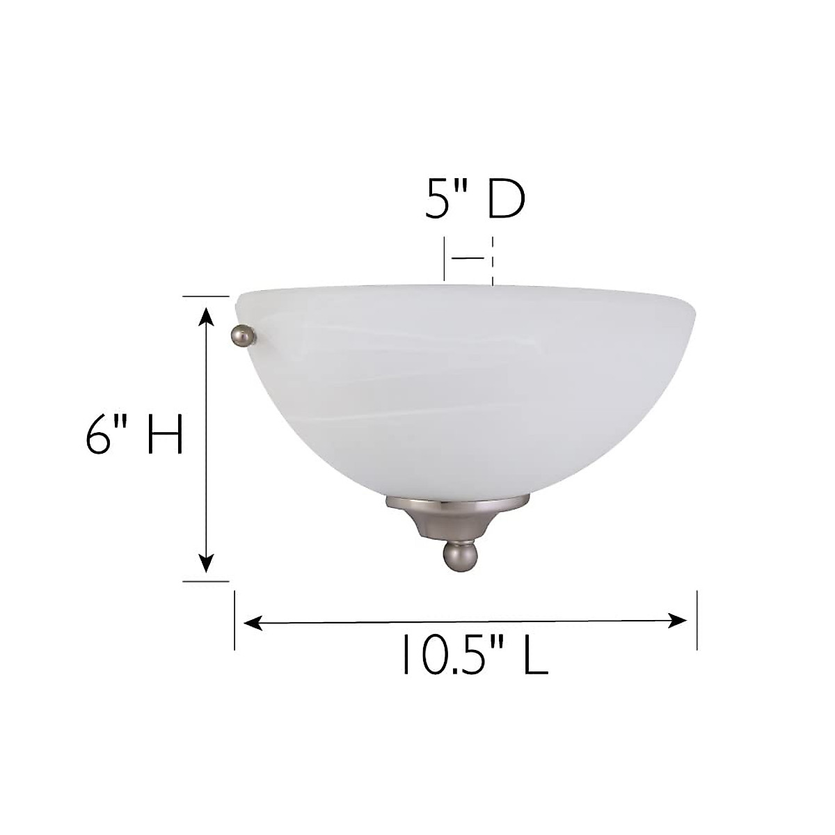 Design House 511584 Millbridge 1 Light Wall Light, Satin Nickel