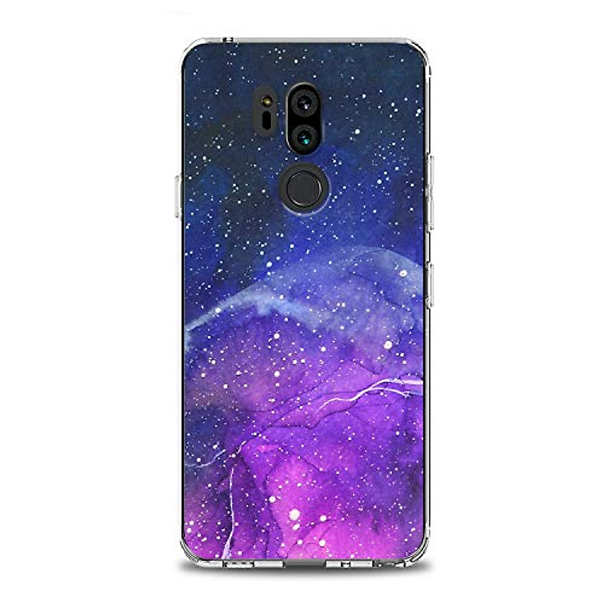 Lex Altern TPU Case Compatible with LG G8 Stylo 6 5 K62 K11 G7 ThinQ G6 K42 V35 V50 Blue Space Lights Smooth Clear Colorful Cover Slim fit Man Lightweight Design Awesome Galaxy Purple Print Soft Girl