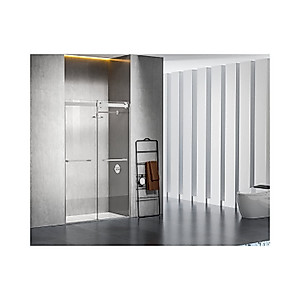 Elegant Kitchen and Bath SD202-4876PCH Frameless Shower Door 48 x 76 Polished Chrome