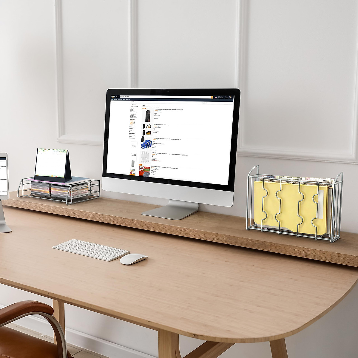 SimpleHouseware Over the Cabinet Door Organizer Holder, Silver