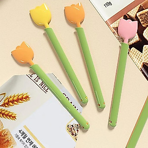 GHRYTY Food Sealing Clip,Food Bag Chip Clips,Tulip Shape Sealing Clip with Magnetic Storage Box,Food Sealer Clamp,Food Package Sealer,Chip Bag Clips for Home, Office, School(Pink)