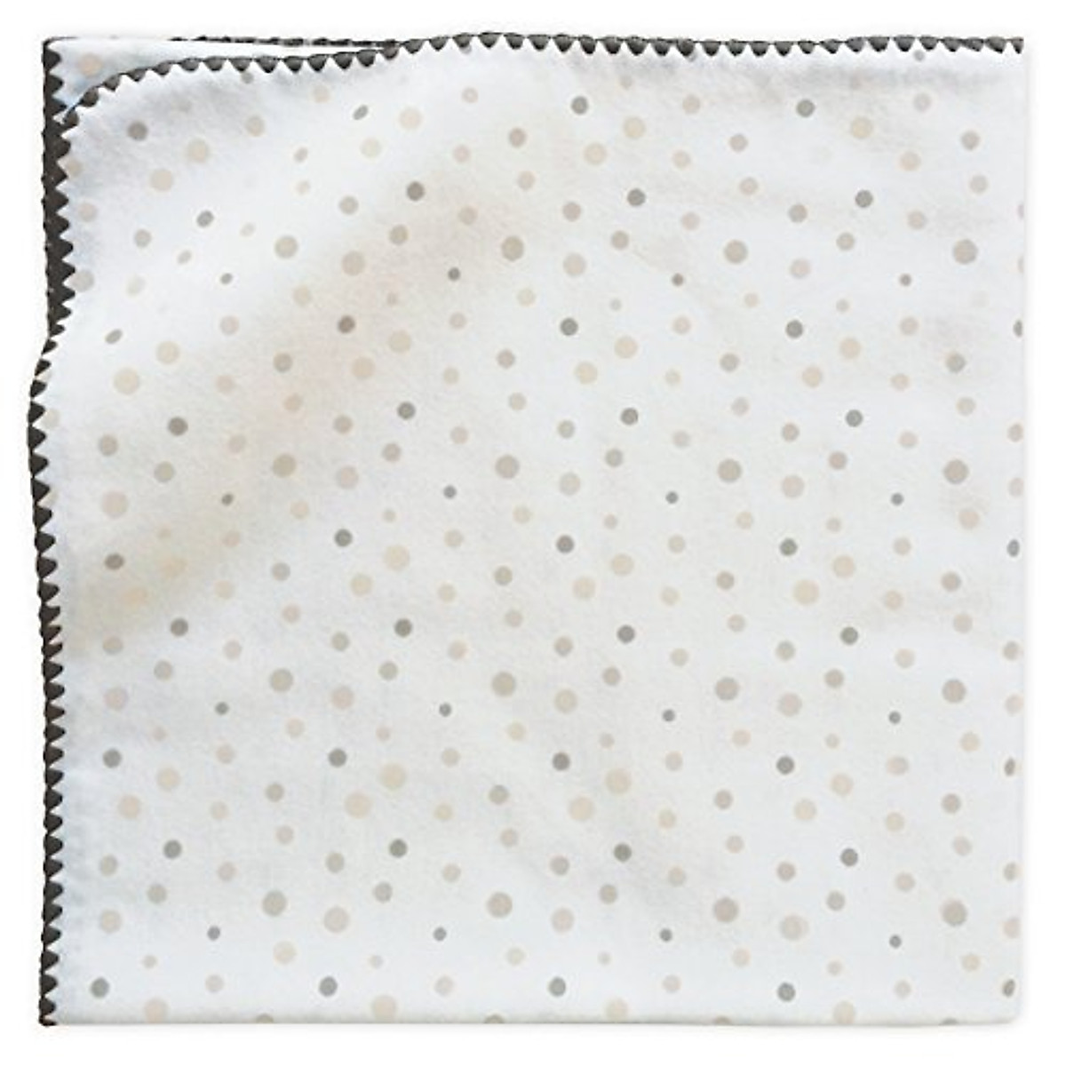 Amazing Baby Large Receiving Blanket, Ultimate Swaddle for Baby Boys, Girls, Softest US Cotton Flannel, Best Shower Gift, MADE in USA, Playful Dots, Sterling, Mom’s Choice Winner, 42x42"