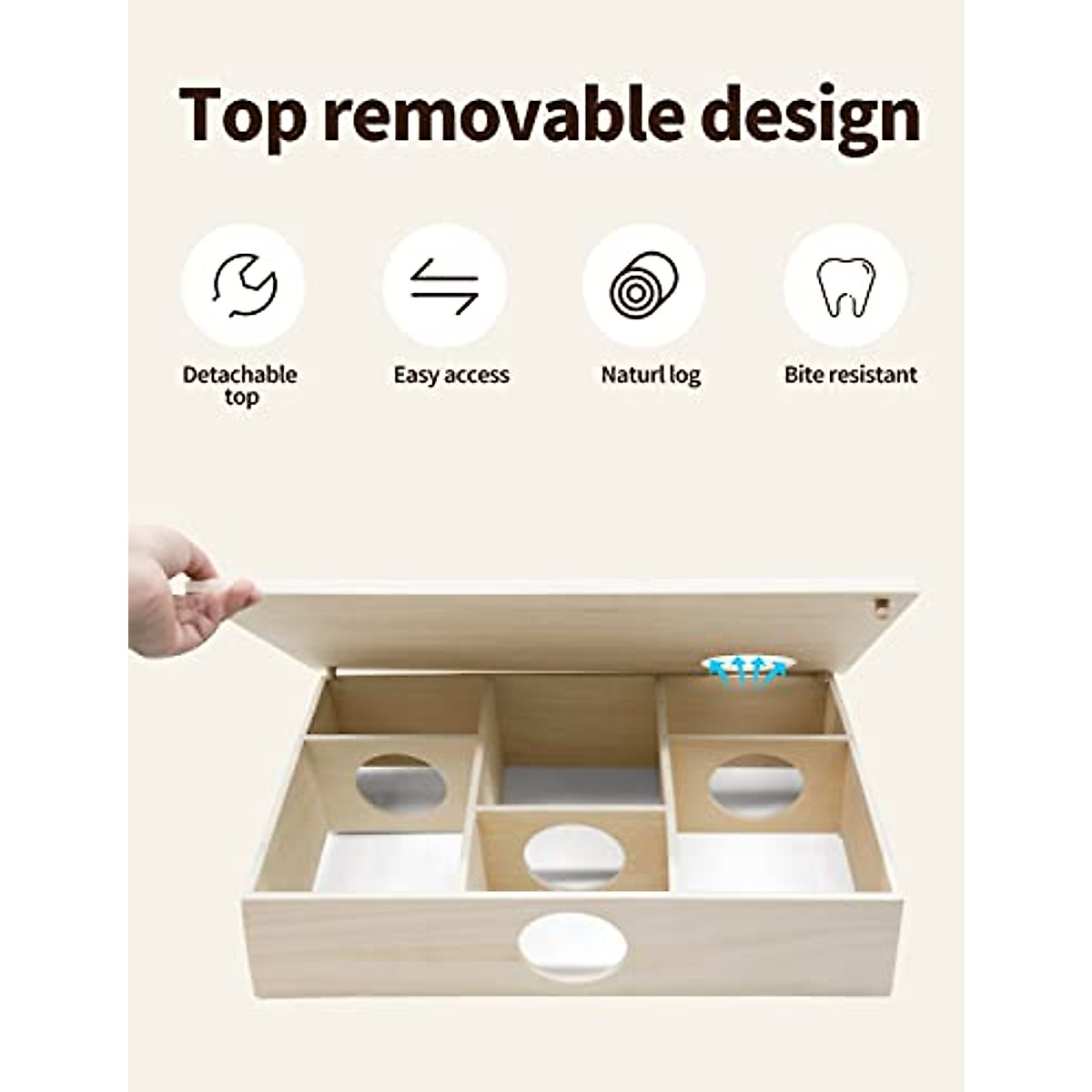 Rubor Multi-Chamber Hamster House Maze, Hamster Hideout Small Pets Woodland House Habitats Decor, Hamster Tunnels Activity Hamster Burrow for Hamster Mice Gerbils Lemming