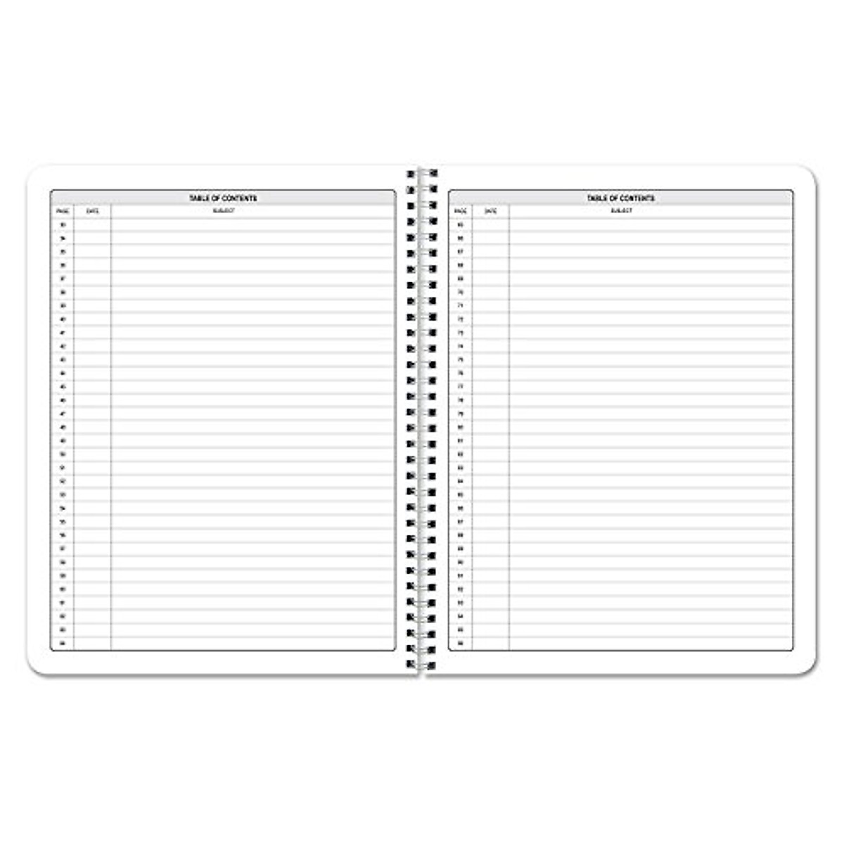 BookFactory Meeting Notebook/Meeting Book for Work- Black 120 Pages (Ruled Format), 8.5in x 11in, Wire-O Bound (MTG-120-7CW-A-(Meetings-K)-MX)