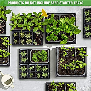 ANPHSIN Plant Growing Trays- 10 Pack 10.6” × 10.6” No Drain Holes Microgreens Growing Trays, Thickened Garden Plant Seed Starter, Indoor Greenhouse Seedling Propagation Trays for Wheatgrass