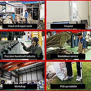 Magnetic Pickup Tool with Led Light, 4 Claw Magnet Tool Flexible Magnetic Pickup Tool Gadget Gifts for Men, Cool Tools Gadgets Magnetic Sweepers