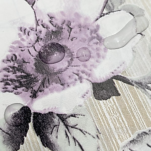 Yifely Vintage Purple Peony Self-Adhesive Kitchen Shelf Drawer Liner Moisture Proof PVC Mat 45x300cm