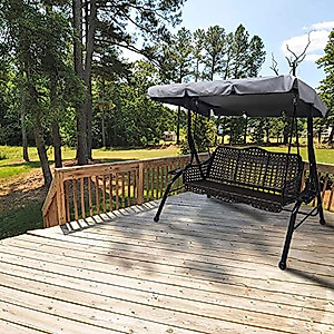 XYQSBY Outdoor Garden Swing Chair Canopy Cover Replacement Waterproof Anti-Uv Patio Swing Chair Seat Top Hammock Roof Cover of 3 Seaters for Sun Shade,Poolside,Red,195x125x15cm